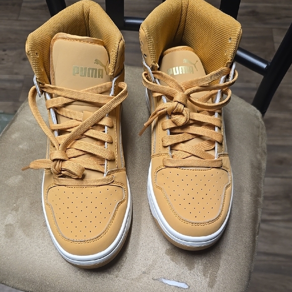 Puma | Shoes | Puma Tan Sneakers Classic Hightop Design | Poshmark